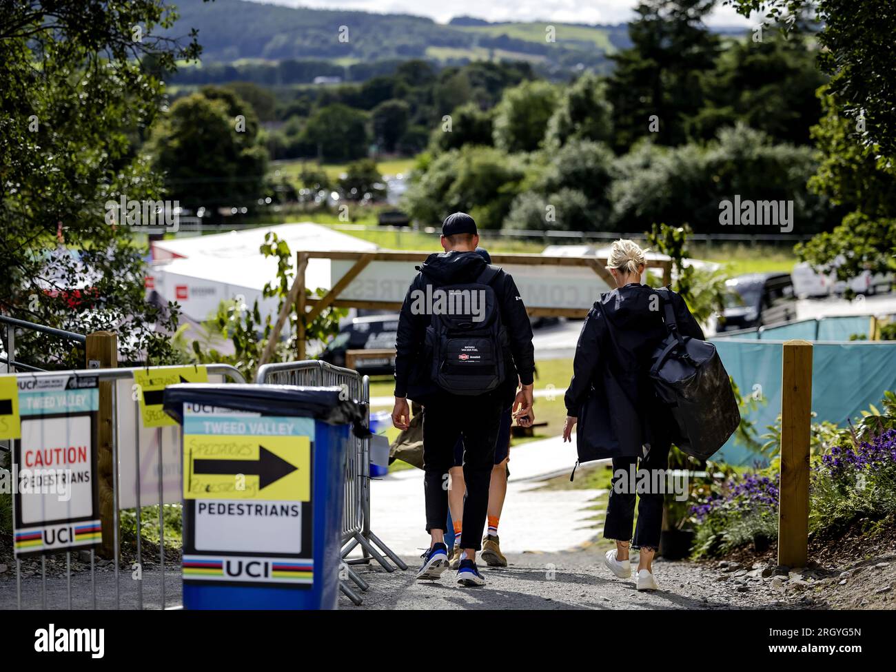 GLENTRESS - Mathieu van der Poel leaves after he has given up after a ...