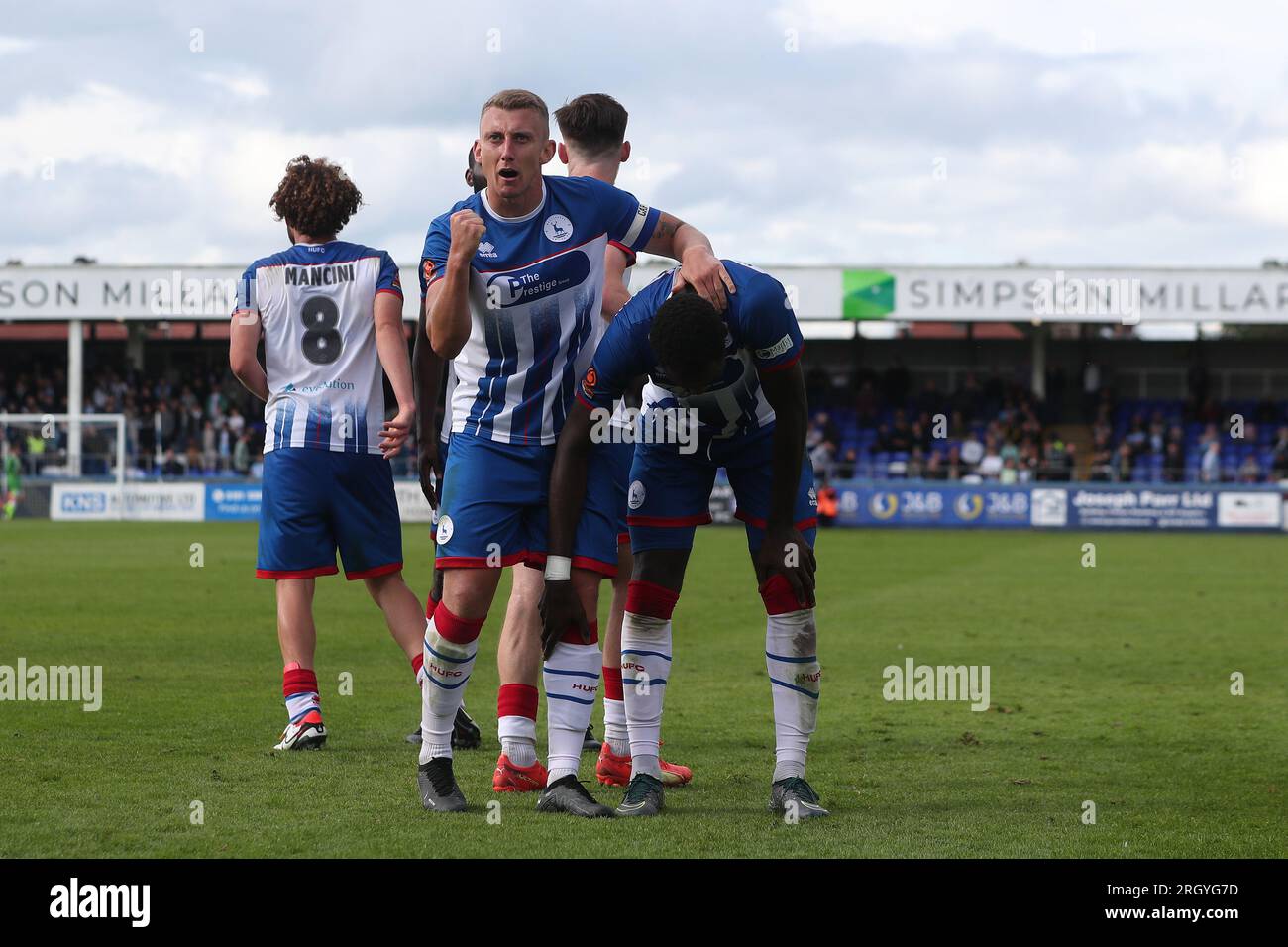 Hartlepool on Saturday 12th August 2023. Hartlepool United's David ...