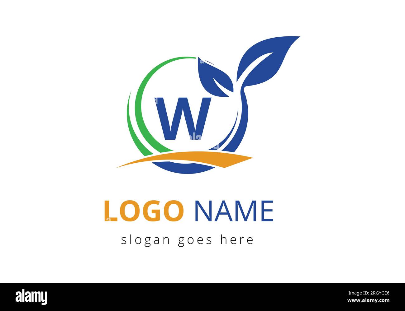 Letter W Agriculture Logo. Agro Farm Logo Based on Alphabet for Bakery ...