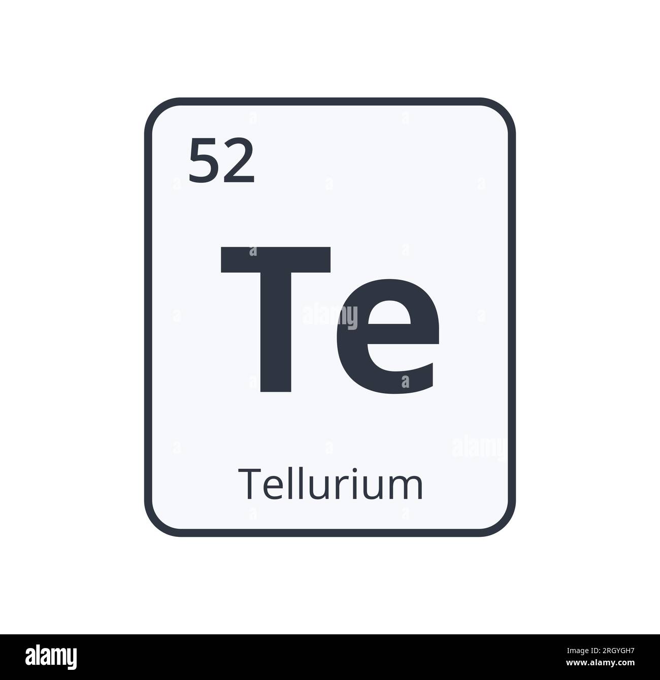 Tellurium Chemical Symbol. Graphic for Science Designs Stock Vector ...