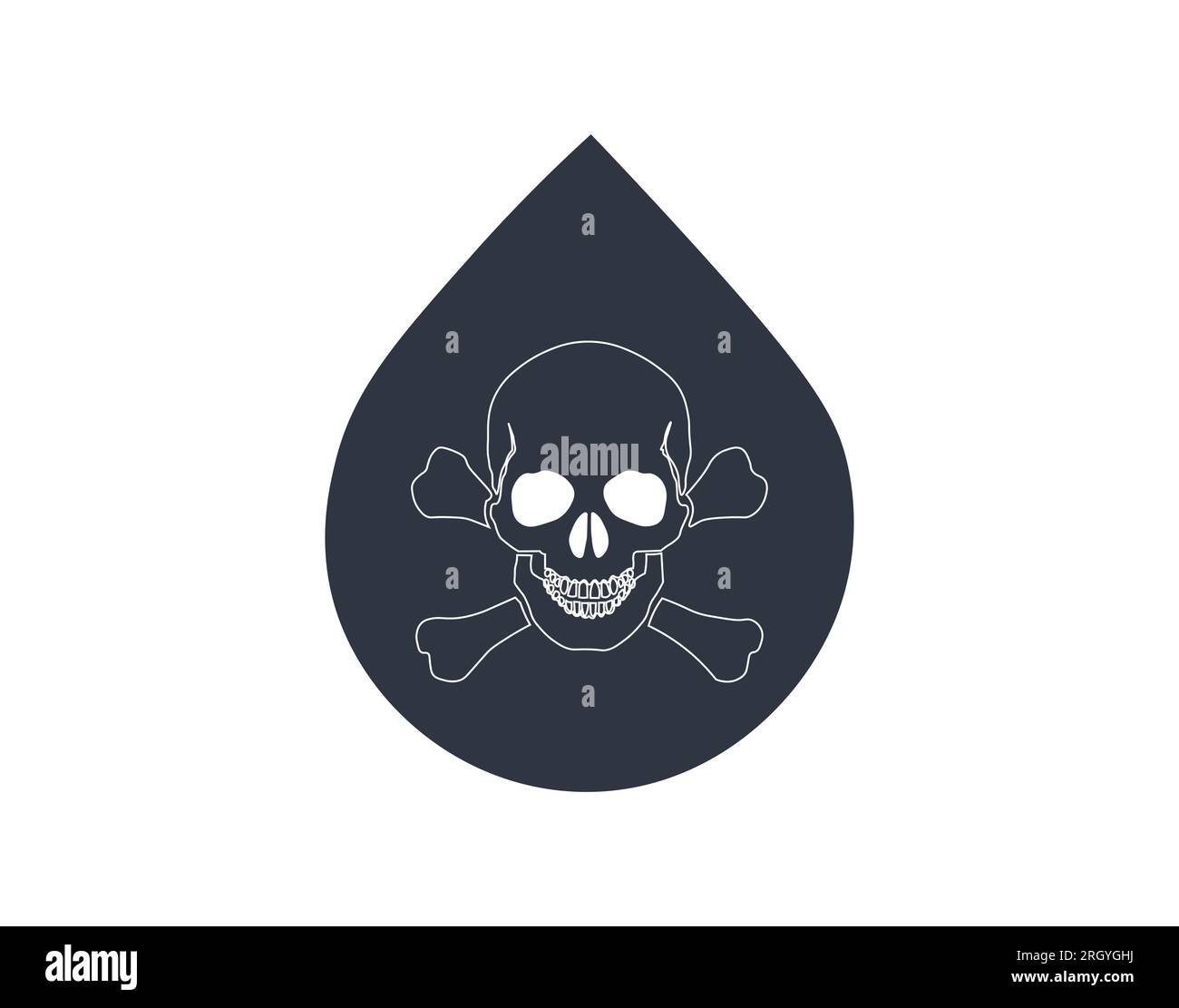 Black and White Toxic Spill Symbol Vector Stock Vector Image & Art - Alamy