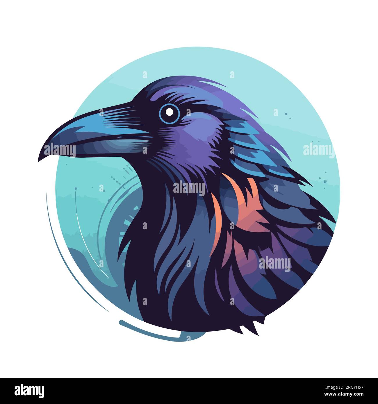 Crow image. Cute crow isolated on white background. Illustration of a ...