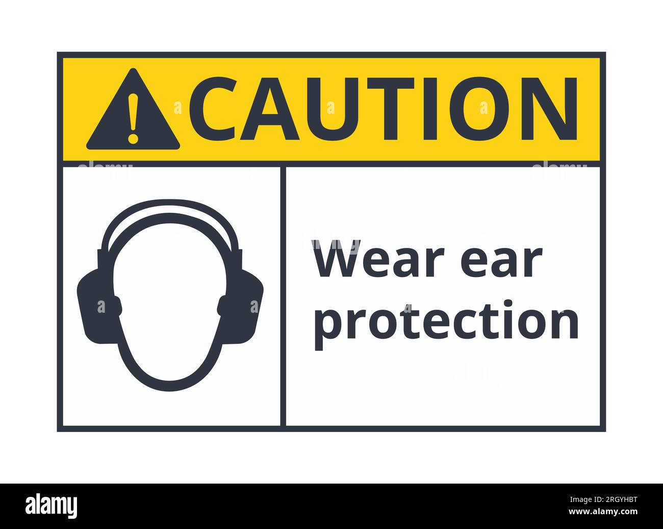 Caution Symbol for Ear Protection Stock Vector Image & Art - Alamy