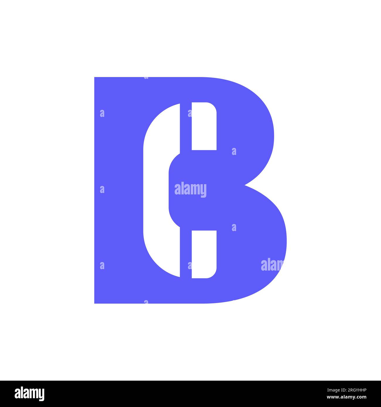 Letter B Cell Phone Logo. Communication Symbol With Phone Icon Stock ...