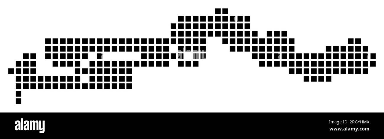 Gambia map. Map of Gambia in dotted style. Borders of the country ...
