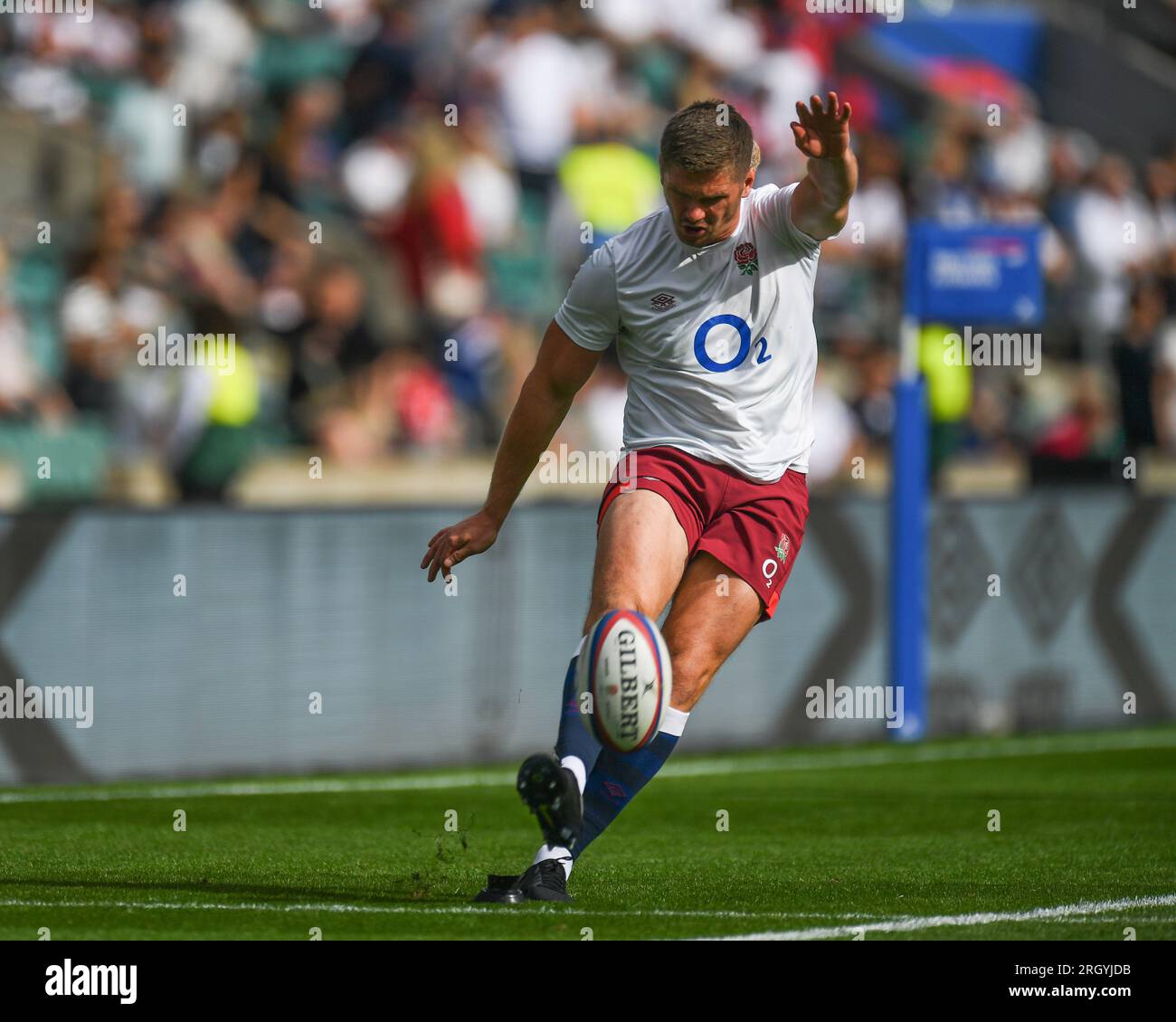 Owen Farrell of England during pre match warm up ahead of the 2023 Summer Series match England ...