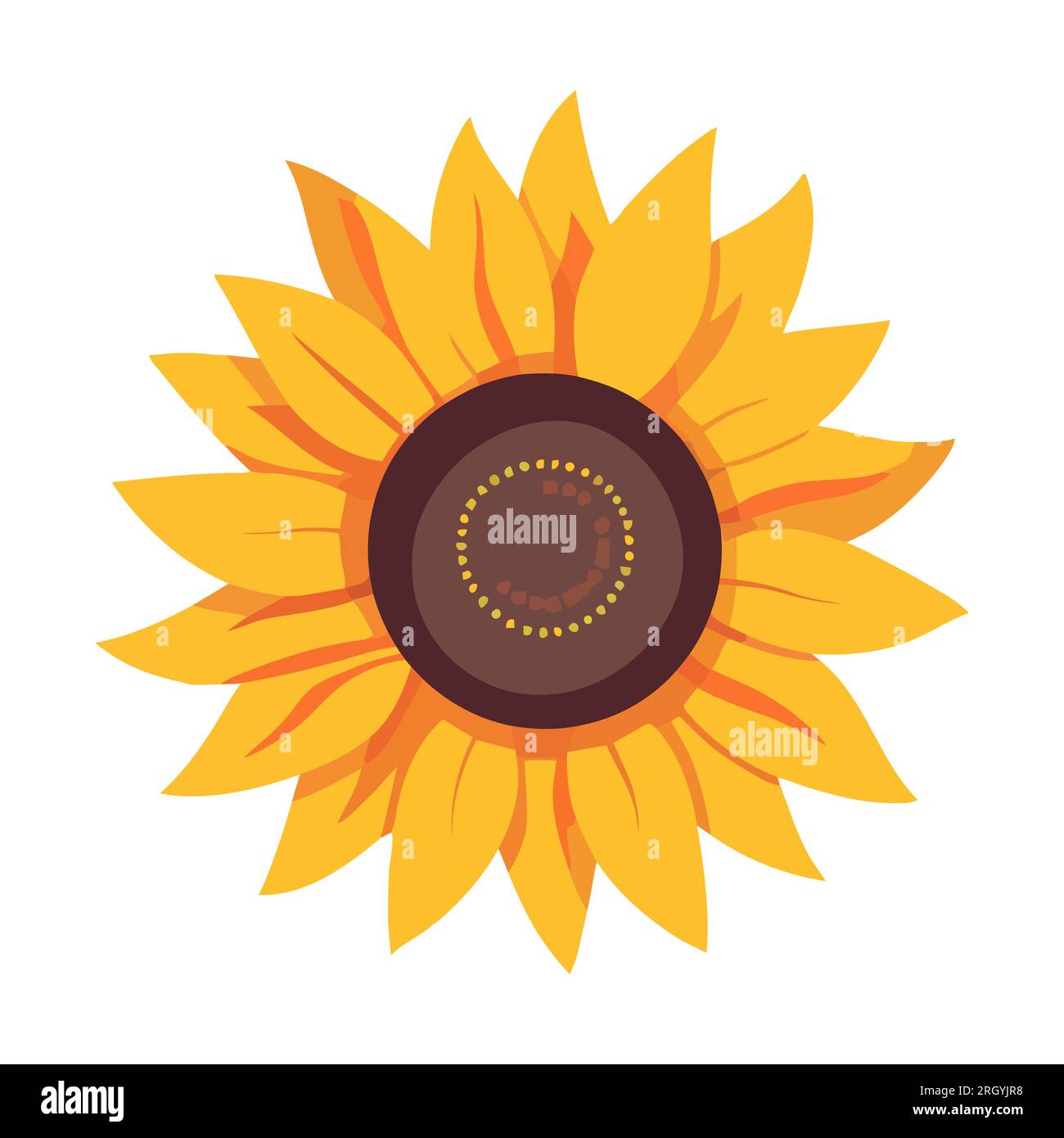 Sunflower flower icon. Sunflower flower isolated. Cute Sunflower symbol ...