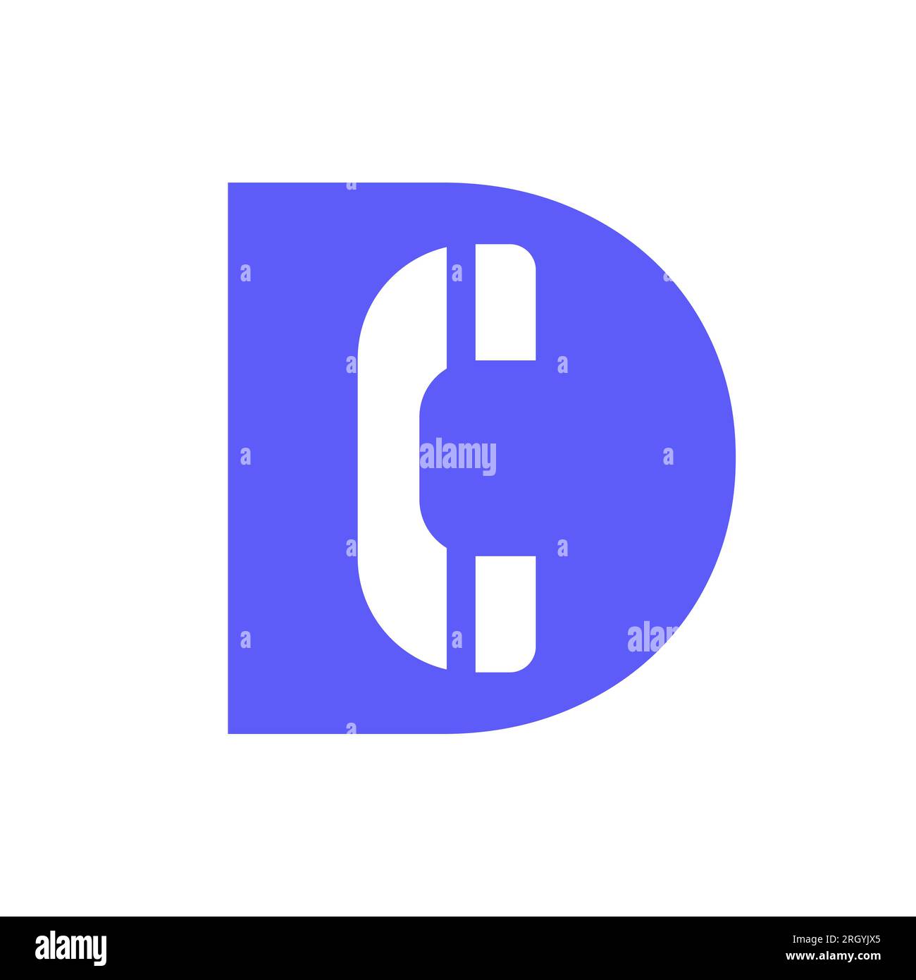 Letter D Cell Phone Logo. Communication Symbol With Phone Icon Stock ...