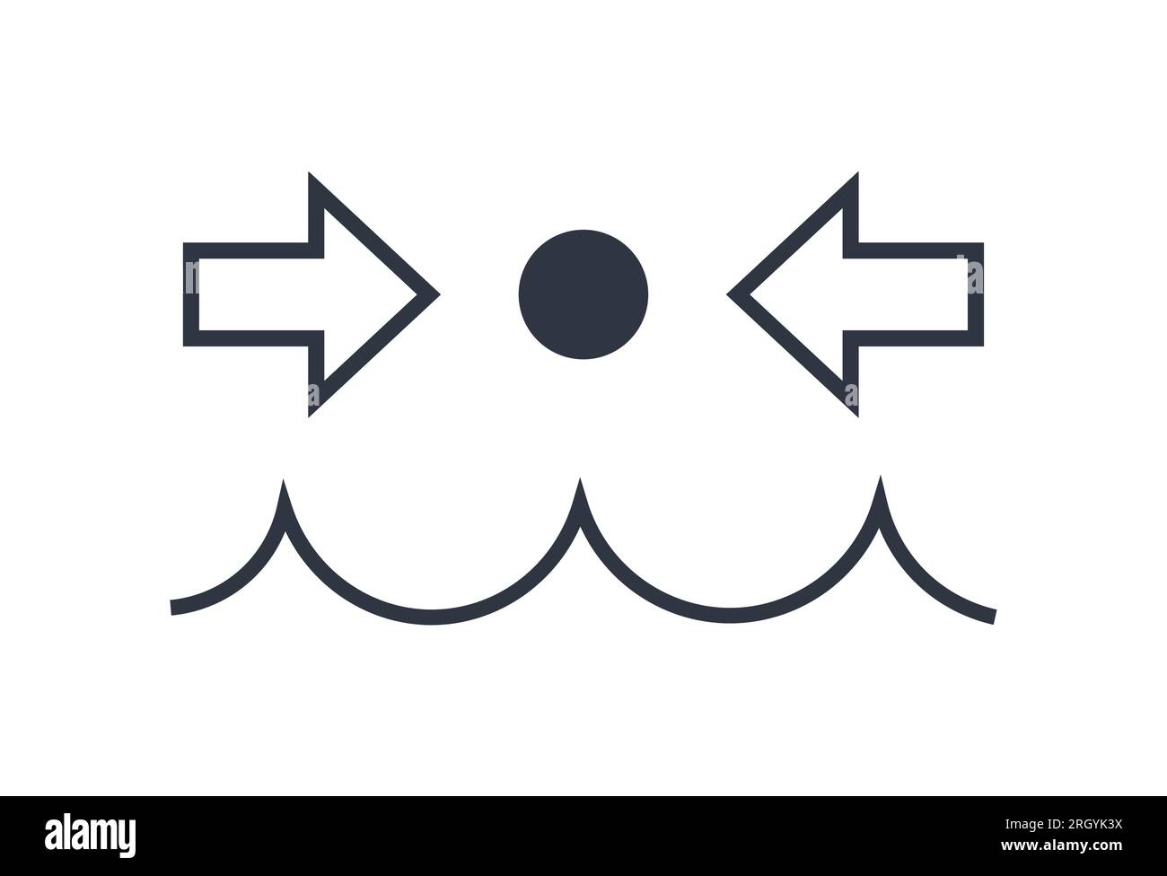 Isolated Monocromatic Water Pressure Symbol Vector Stock Vector Image ...