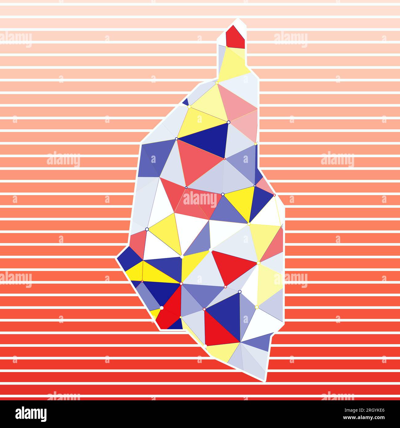 Penang Island vector illustration. Penang Island design on gradient ...