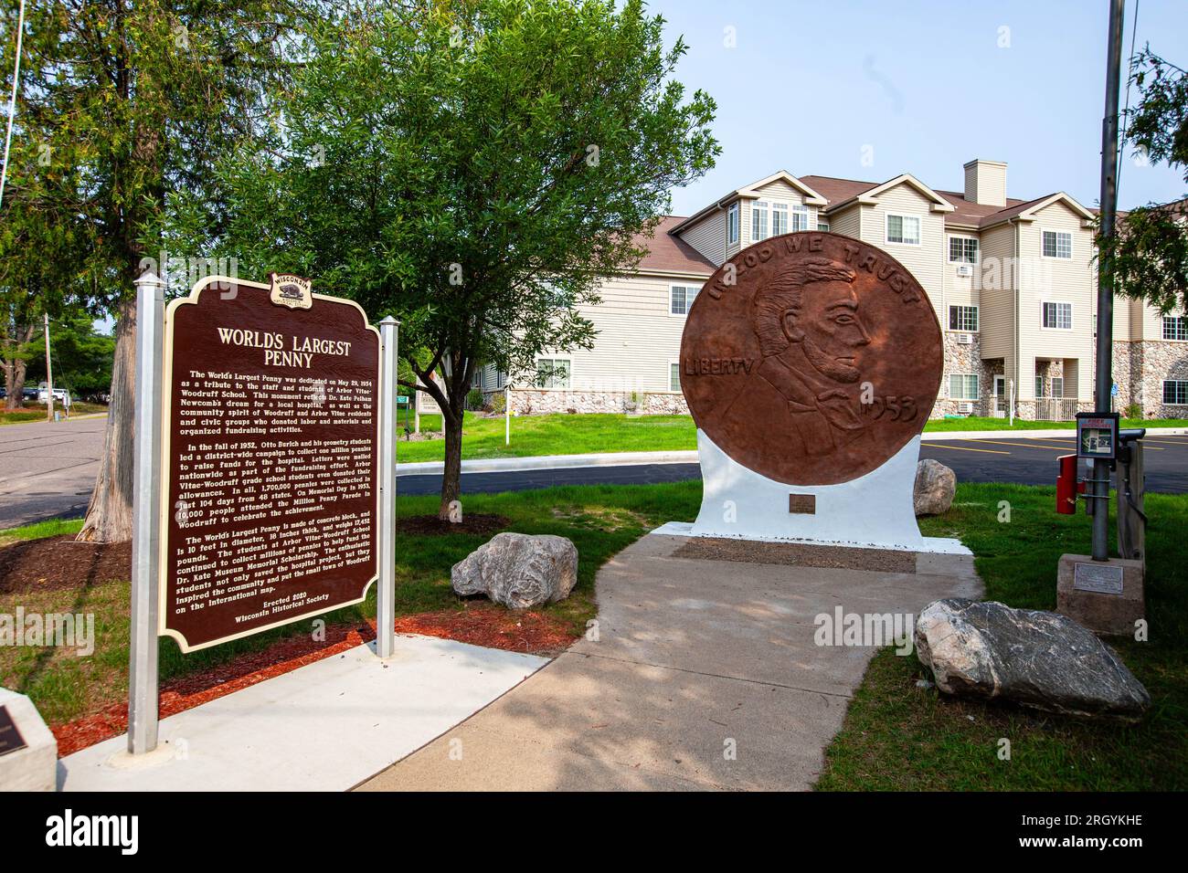 The worlds largest penny commemorates a 1953 fund-raising stunt to save ...