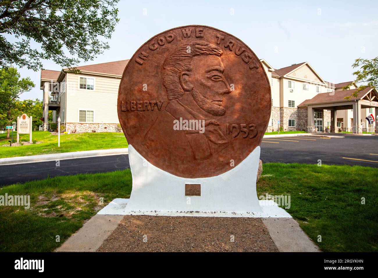 The worlds largest penny commemorates a 1953 fund-raising stunt to save ...