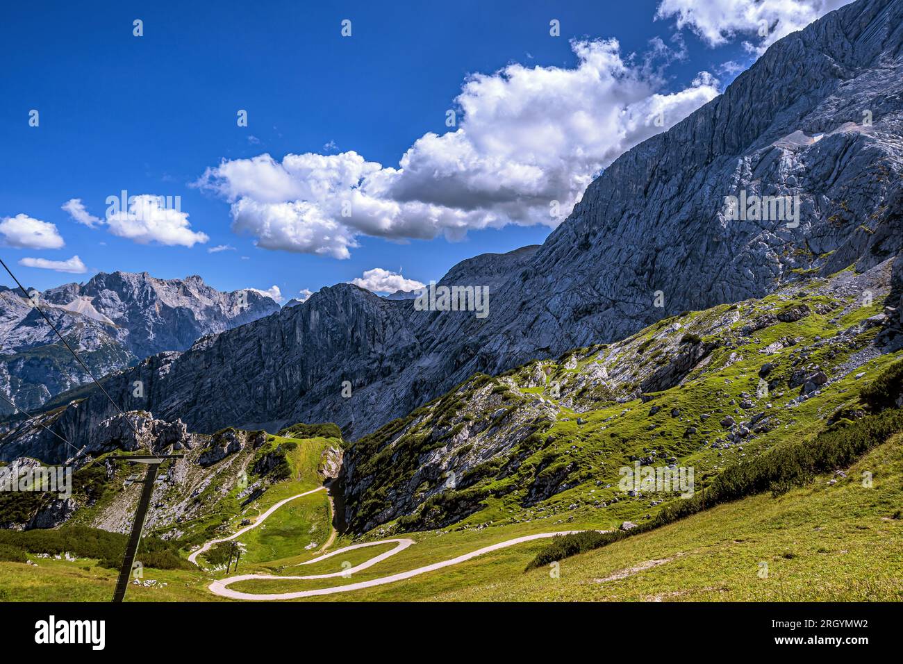 BAVARIA : ALPSITZ - VIEW FROM THE OSTERFELDERKOPF Stock Photo - Alamy