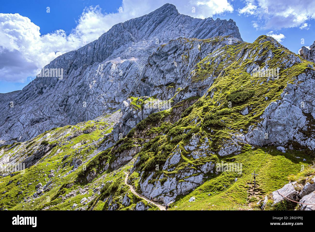 BAVARIA : ALPSITZ - VIEW FROM THE OSTERFELDERKOPF Stock Photo - Alamy