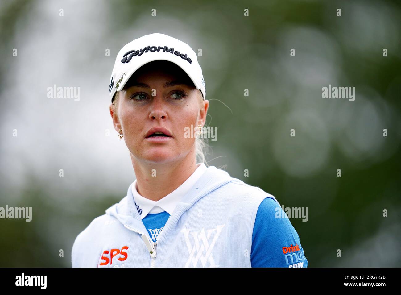 Charley Hull on the 9th during day three of the 2023 AIG Women's Open at Walton Heath, Surrey ...