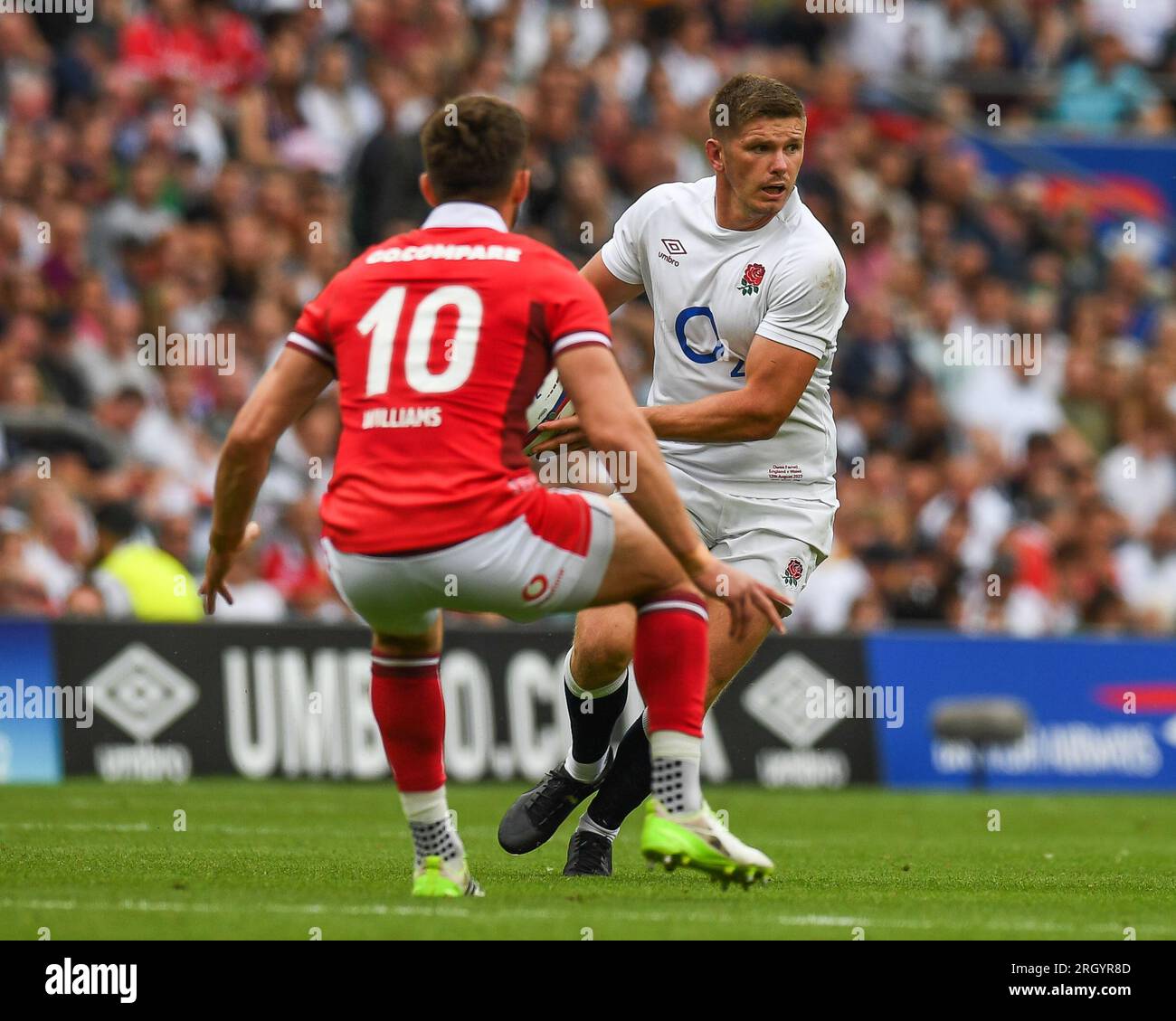 Owen Farrell of England in action during the 2023 Summer Series match England vs Wales at ...