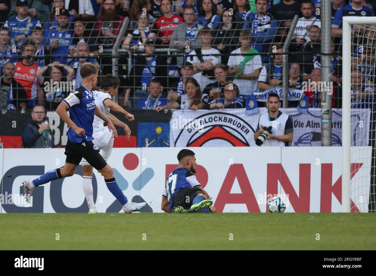 Bielefeld, Germany. 12th Aug, 2023. Soccer: DFB Cup, Arminia Bielefeld ...