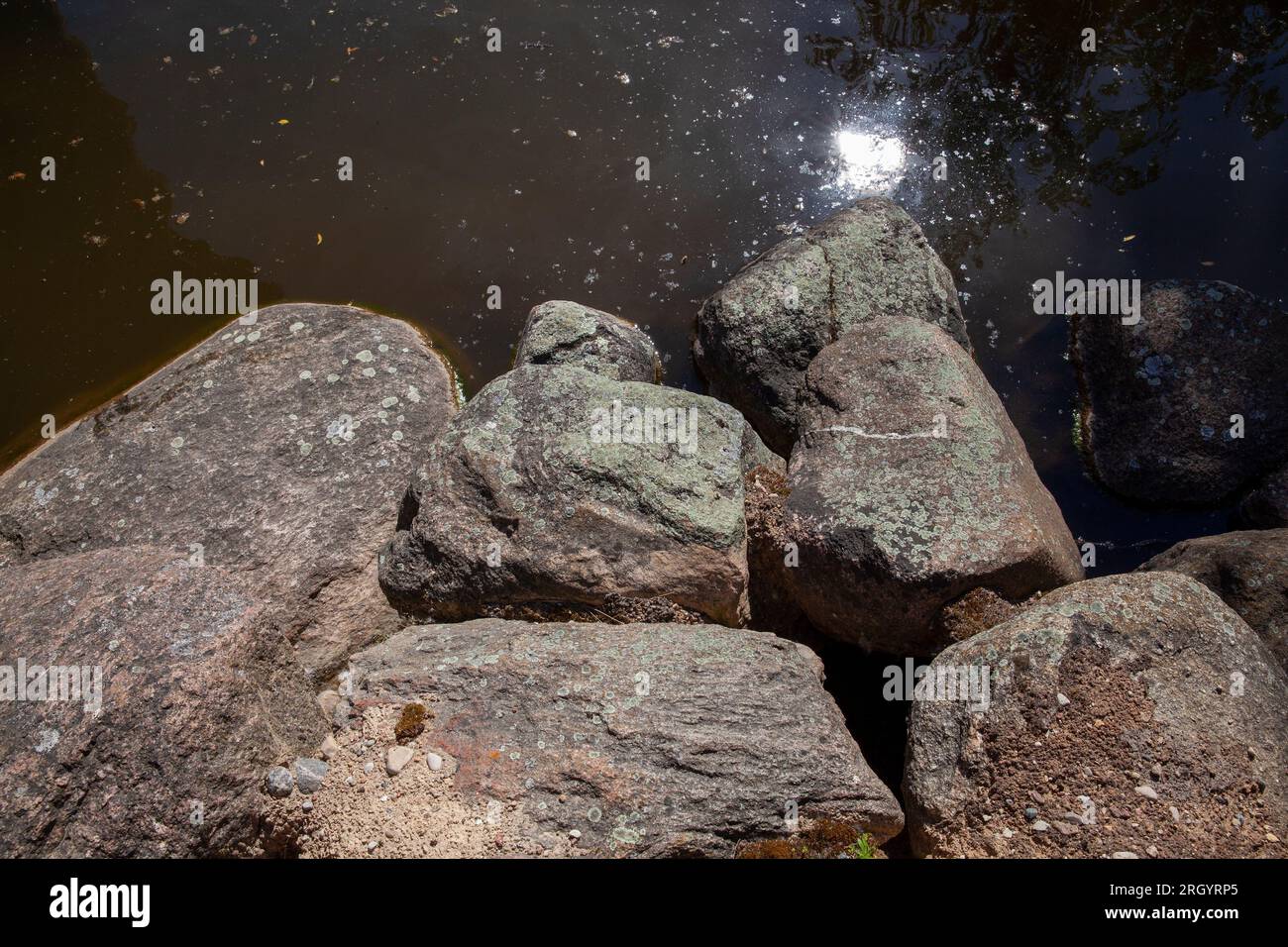 large stones for the decoration of the territory, the structure of ...