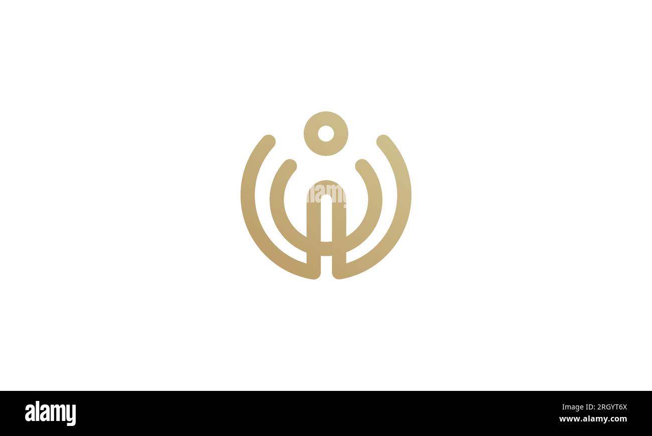 letter iw or wi logo design in circle style . simple and modern logo ...