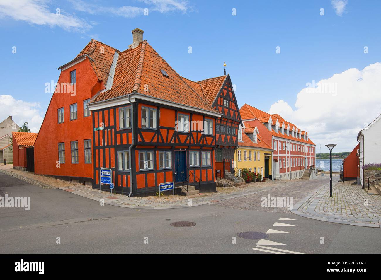 Denmark, Middelfart - July 02, 2023: Henner Friisers Hus is a historic ...