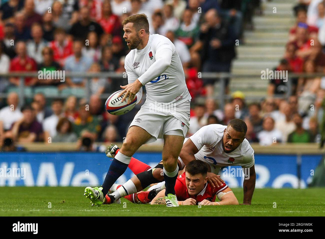 Elliot Daly of England in action during the 2023 Summer Series match England vs Wales at ...