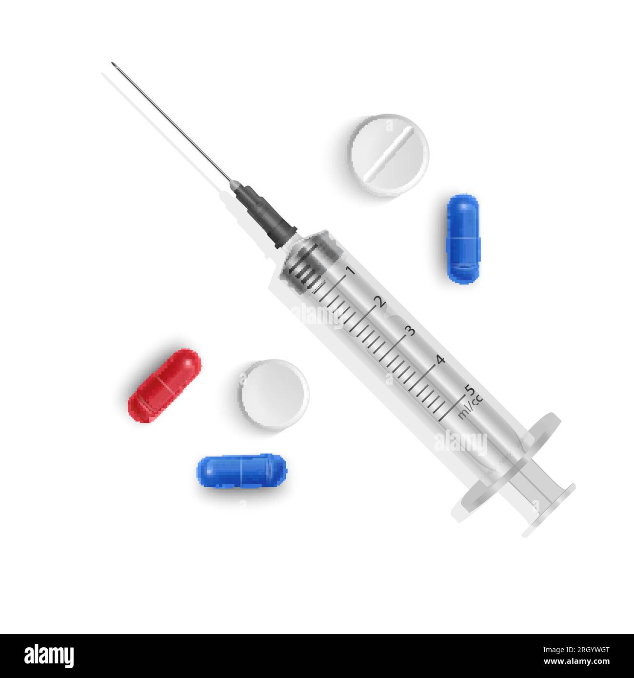 Syringe vial top view Stock Vector Images - Alamy