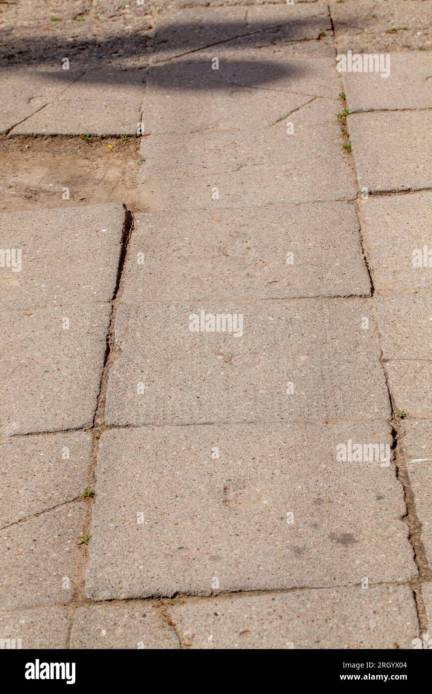 part of the highway made of concrete slabs and tiles, part of the road ...