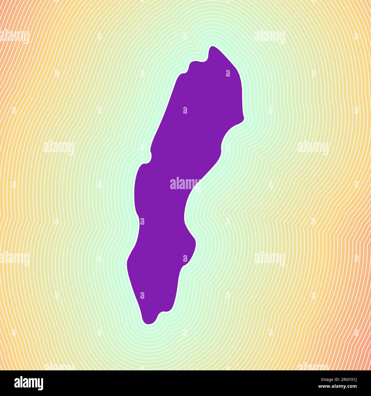 Sweden map icon. Country shape on radiant striped gradient background ...
