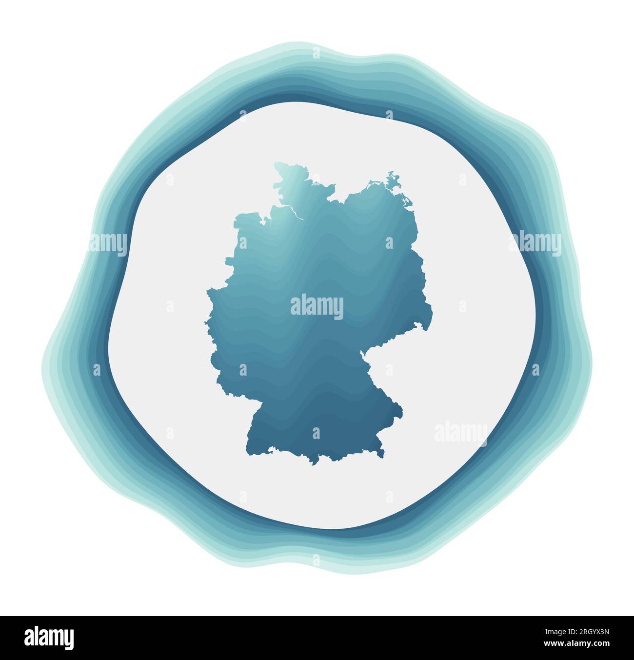 Germany logo. Badge of the country. Layered circular sign around ...