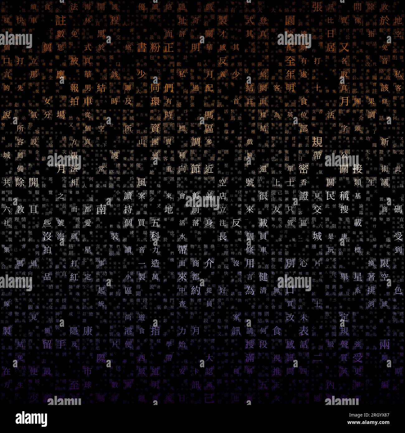 Digital background. Random letters of Chinese Traditional Alphabet ...