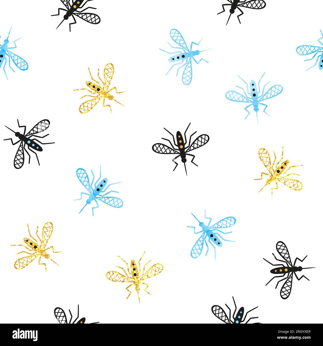 Seamless mosquito pattern. Vector background, textile, fabric design ...