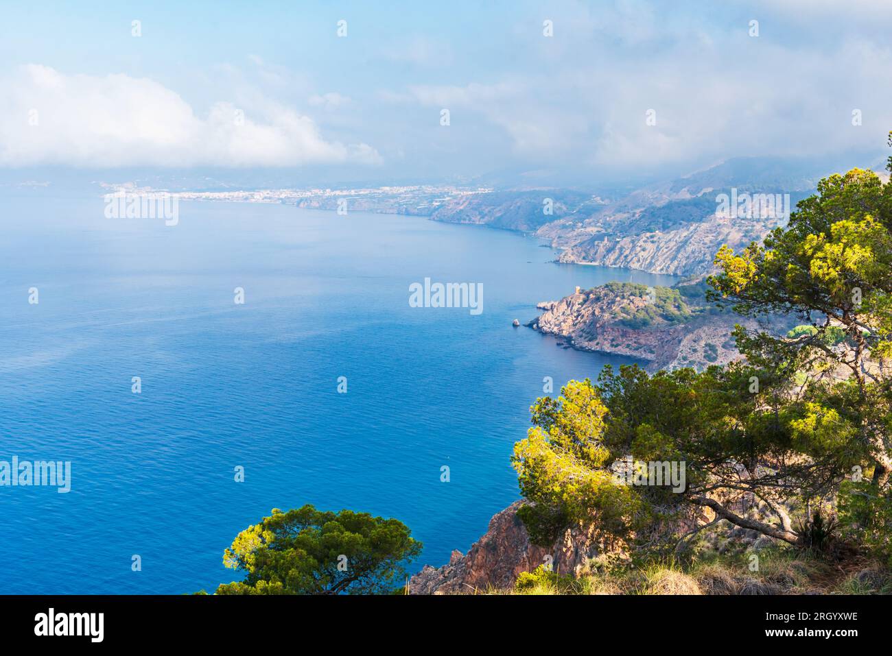 Cliffs of Maro-cerro gordo between the provinces of Malaga and Granada ...