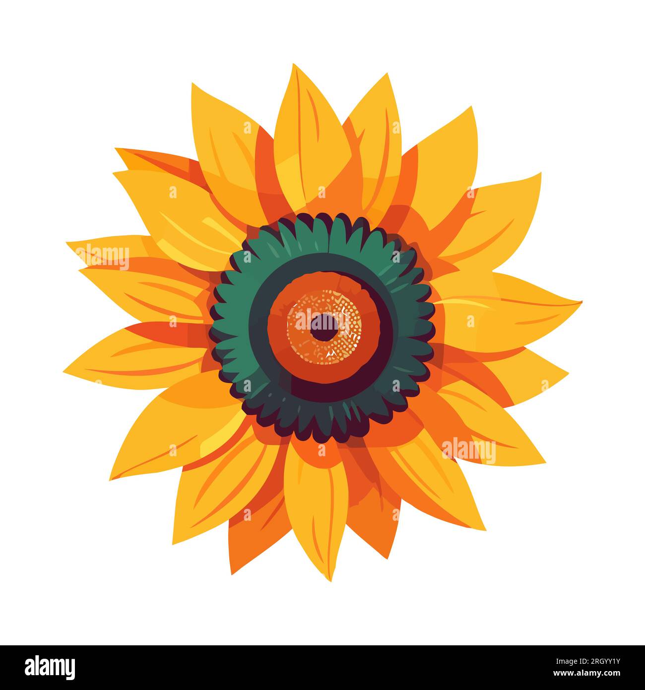 Sunflower flower icon. Sunflower flower isolated. Cute Sunflower symbol ...