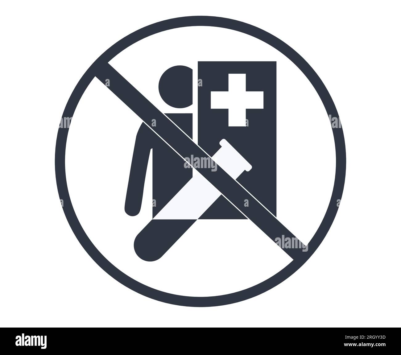 Monochromatic and Isolated Not Near Patient Testing Symbol Stock Vector ...
