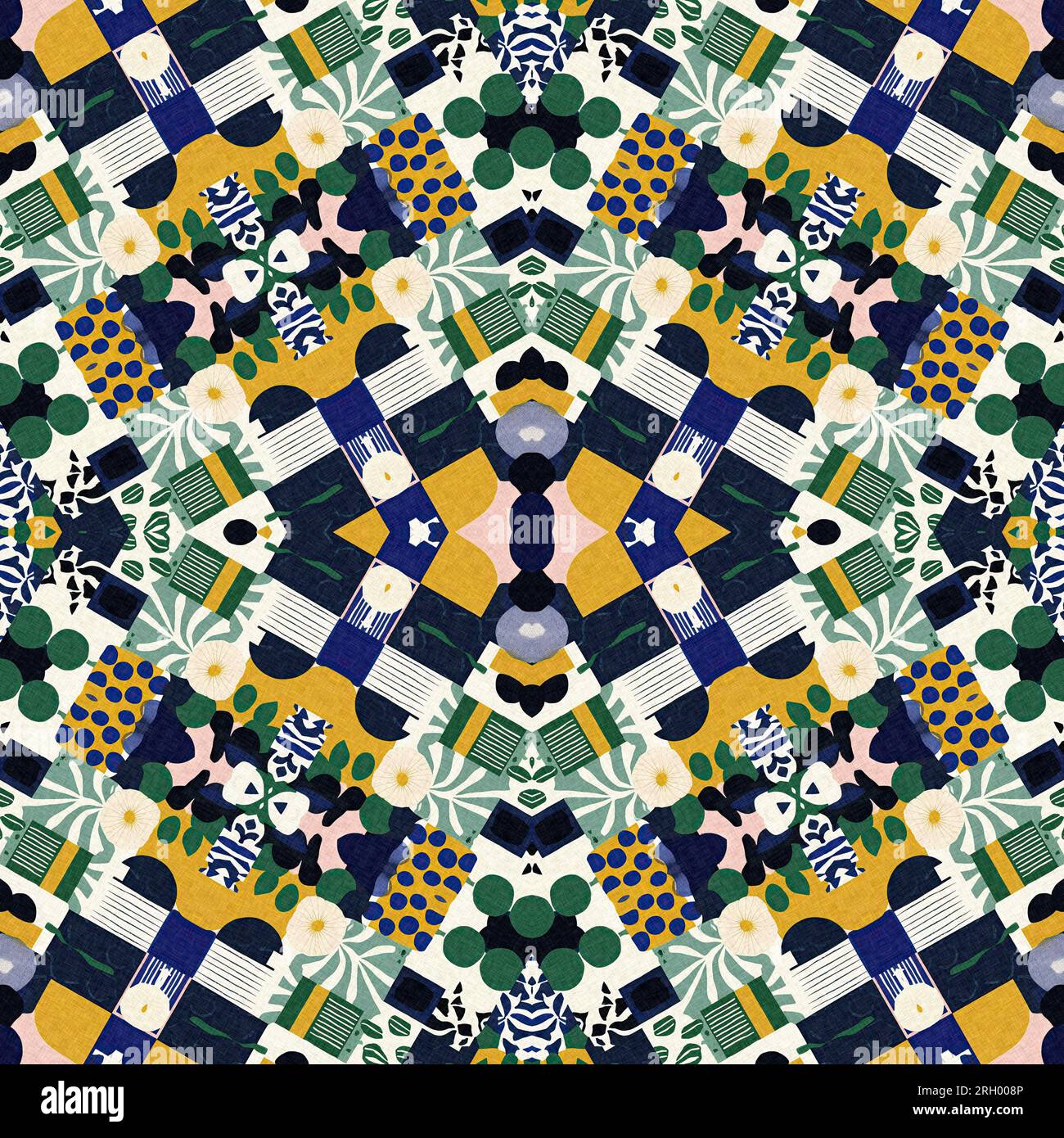 Modern patchwork grid pattern with fabric effect design. Seamless ...