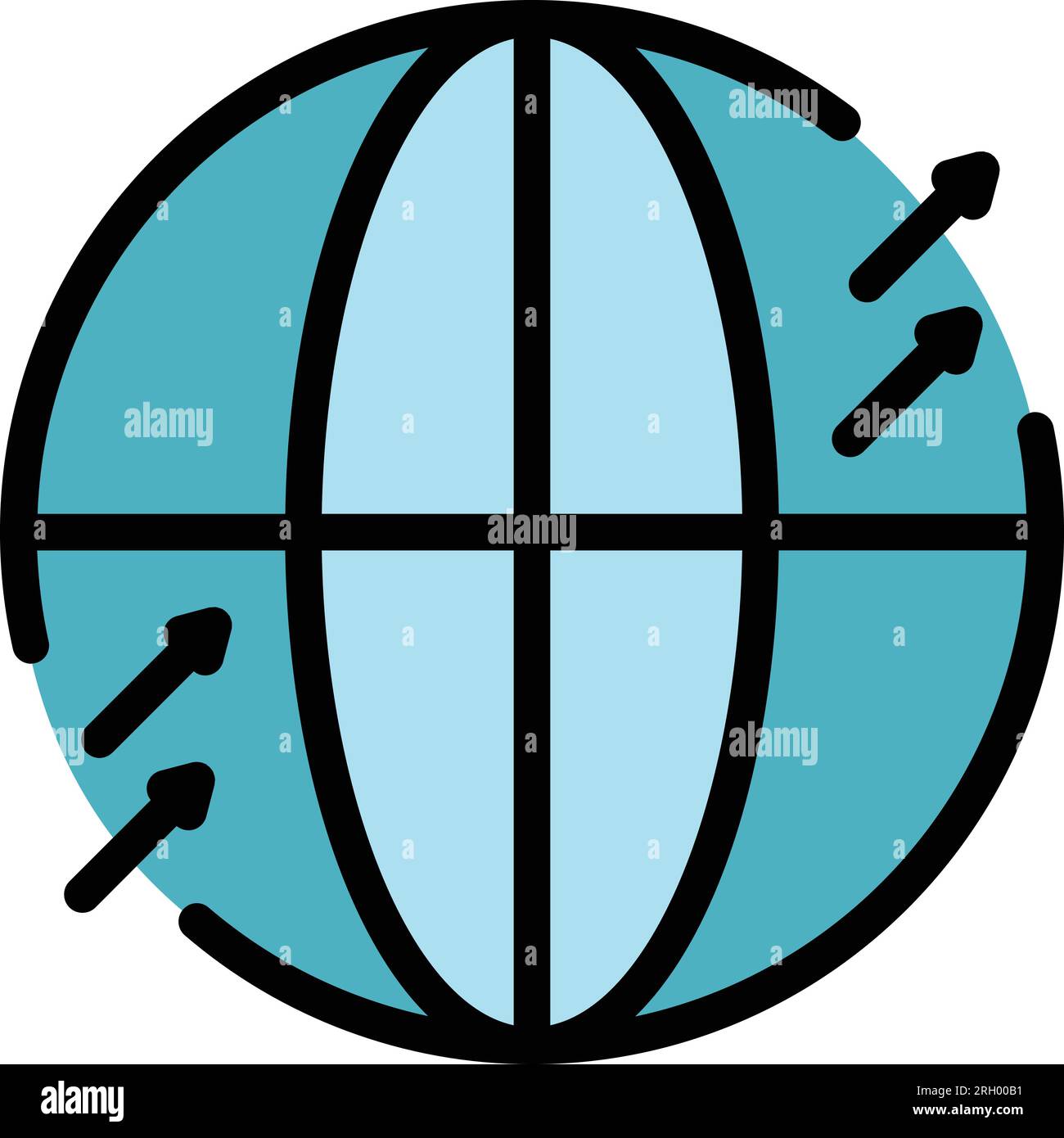 Global tour icon outline vector. World around. Travel map color flat ...