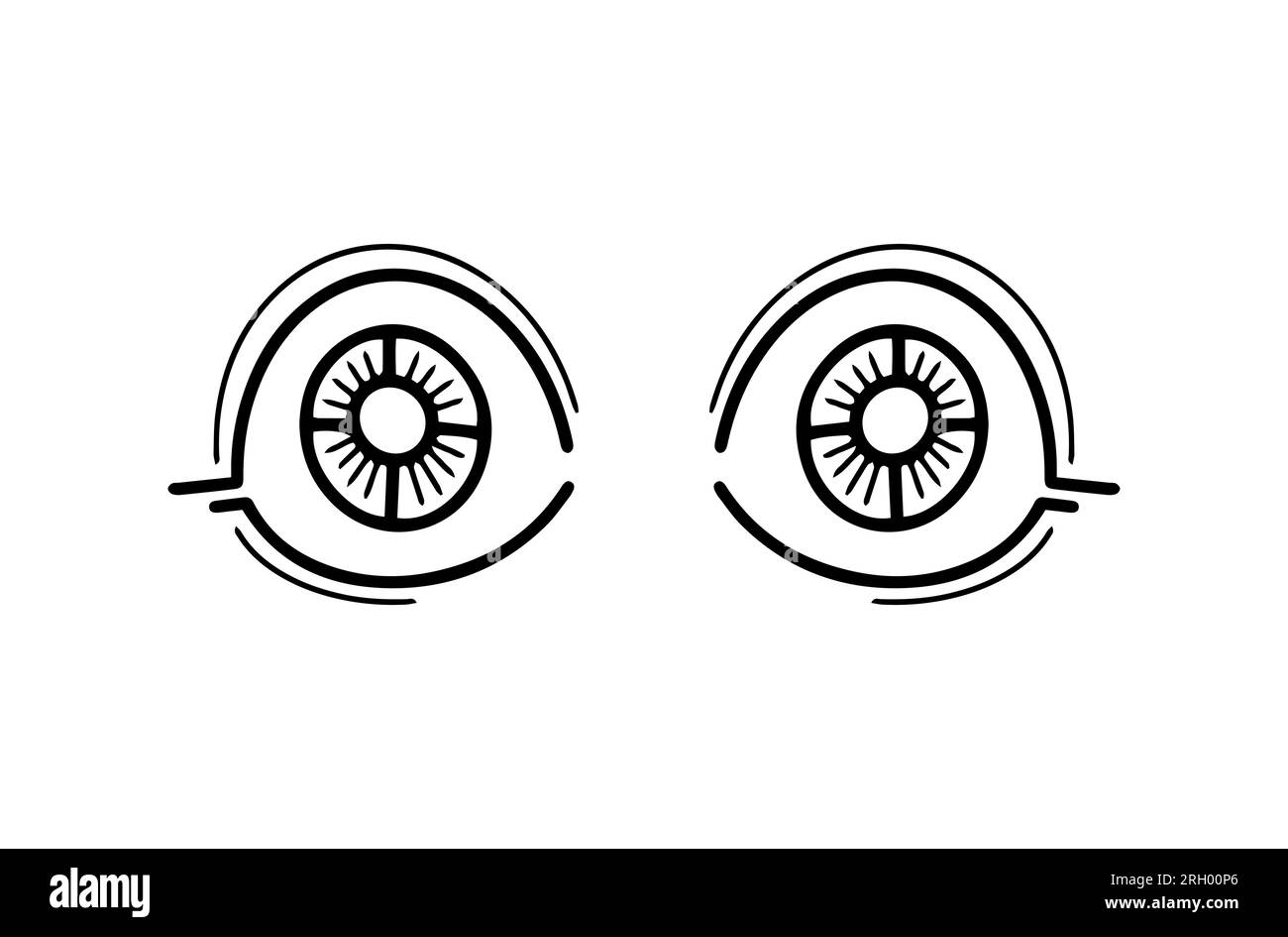Mystic eyes. Doodle eyes collection. Hand drawn cartoon. Vector ...