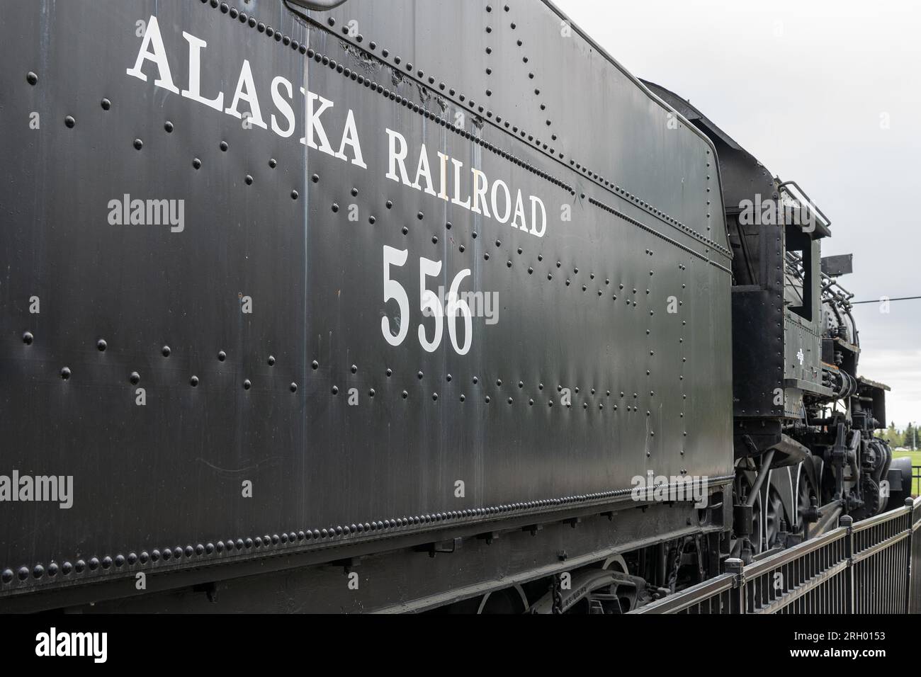Alaska Railroad S-160 class 0-8-0 Locomotive 556 on display in Delaney ...
