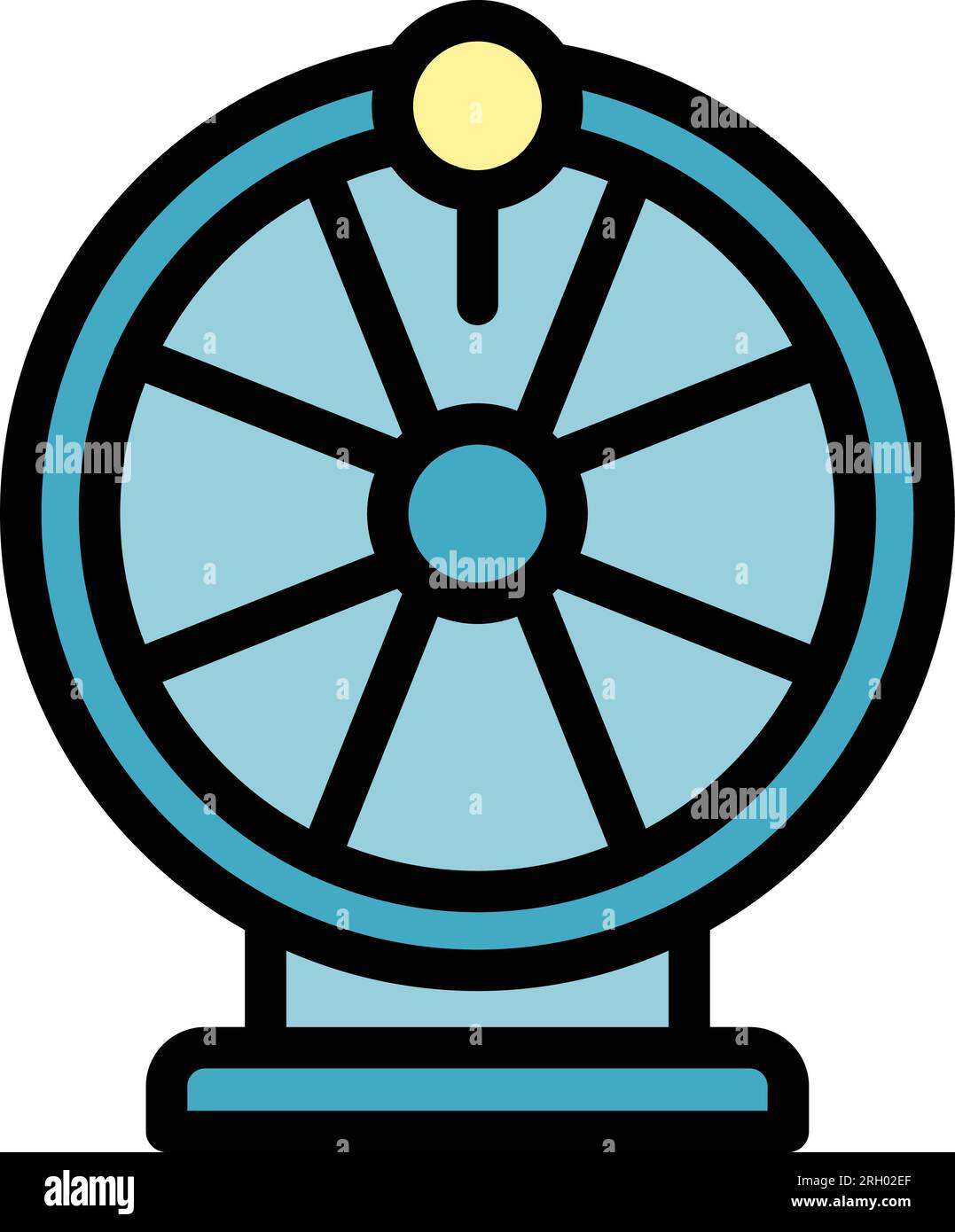 Lucky wheel icon outline vector. Draw lottery. Prize box color flat ...