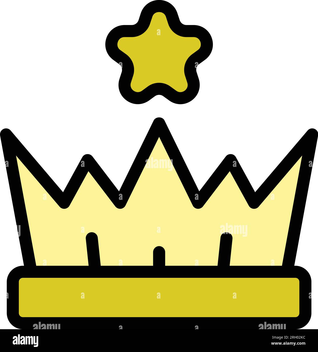 Crown prize icon outline vector. Draw lottery. Box winner color flat ...