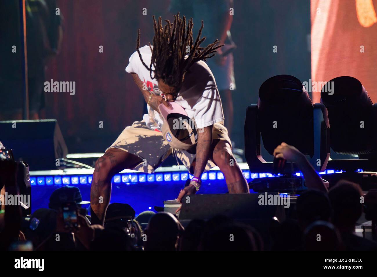Rapper Wiz Khalifa performs at Hip-Hop 50 Live, celebrating 50 years of ...