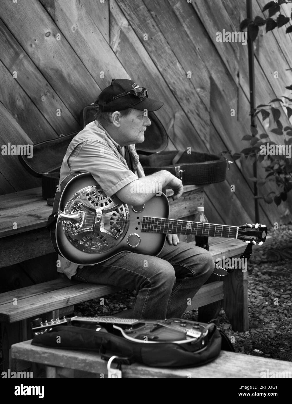 Musicians relax before performing at the Carter Fold, a country music ...