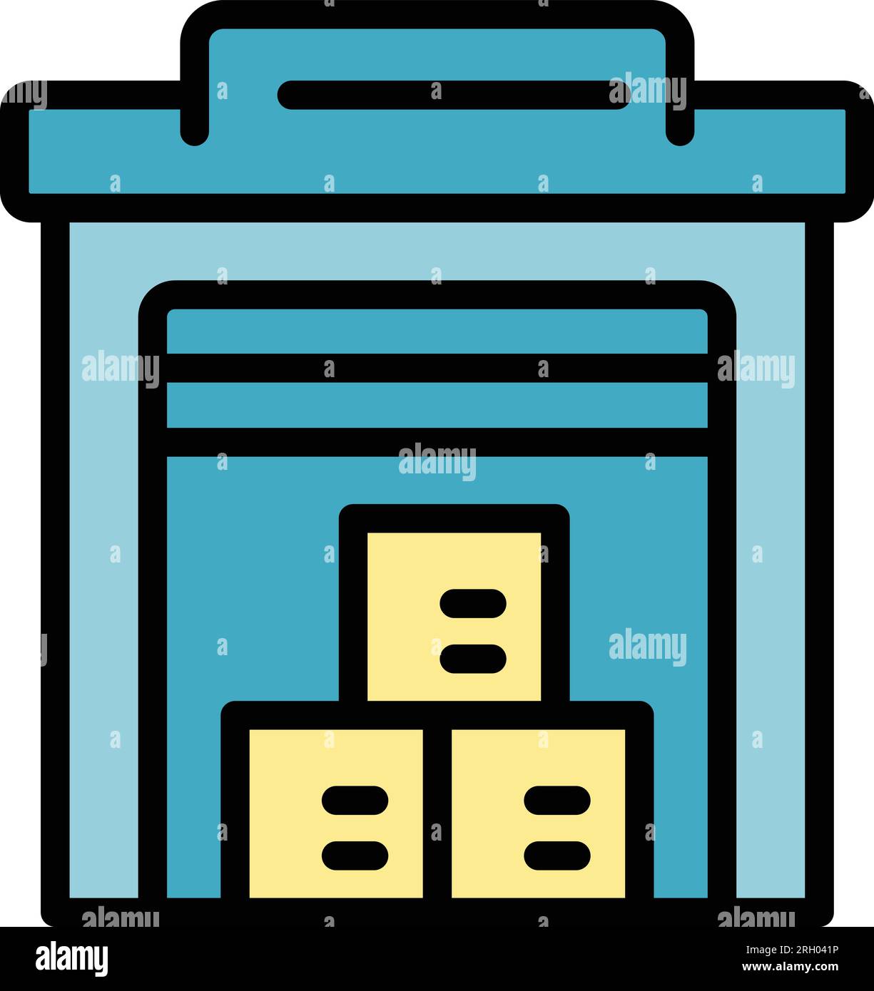 Warehouse digital icon outline vector. Management control. Supplier ...
