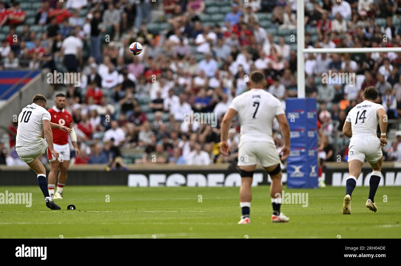 Twickenham, United Kingdom. 12th Aug, 2023. England V Wales, 2023 Rugby World Cup warm up match ...