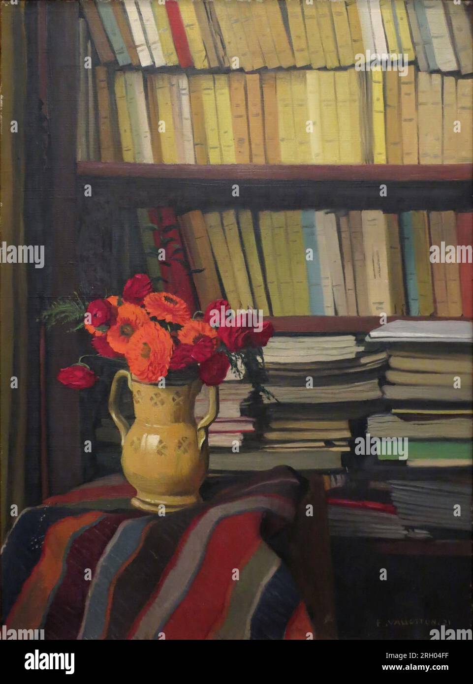 The Library (still-life) 1921 by Félix Vallotton Stock Photo - Alamy