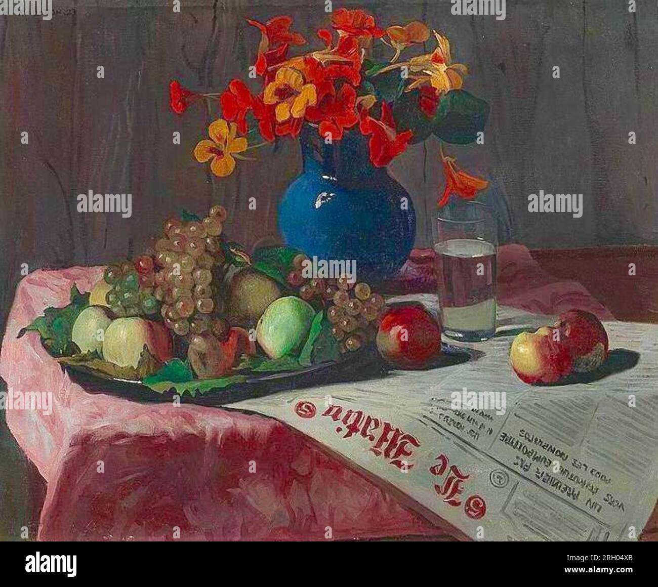 Still life with newspaper 1923 by Félix Vallotton Stock Photo - Alamy