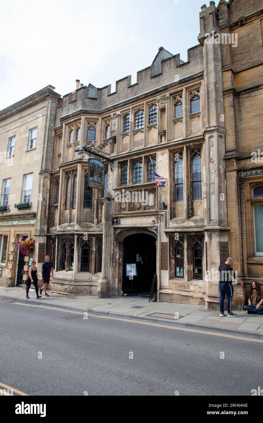 George Hotel and Pilgrims' Inn, Glastonbury, Somerset England Stock ...