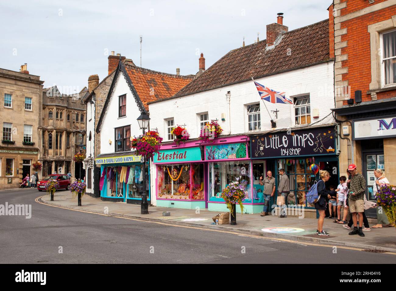 Independent shop(s) - Glastonbury High St, Somerset England Stock Photo ...