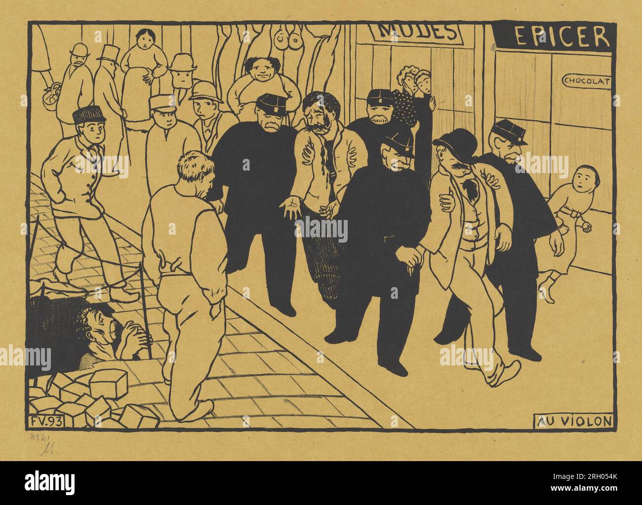 Au Violon (Off to the Jug) 1893 by Félix Vallotton Stock Photo - Alamy