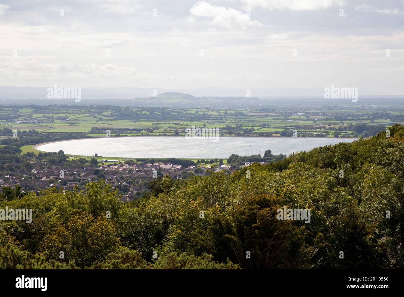 Axbridge Reservoir as seen from Cheddar Gorge Stock Photo - Alamy